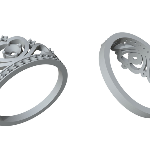 💍 jewelry Gold ring Crown・Free 3D File for 3D printing・Cults