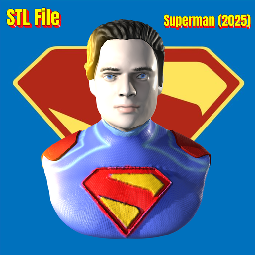 STL file Superman (2025) - Bust 🦸‍♂️ ・3D print model to download・Cults