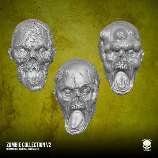 🧟 Zombie Collection v2 3D printable files for Action Figures・ STL File ...