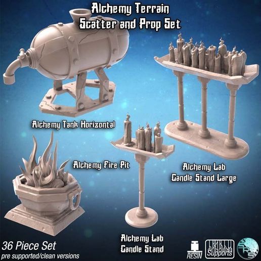 🎲 Alchemy Themed Terrain Set・ 3D File for ・Cults