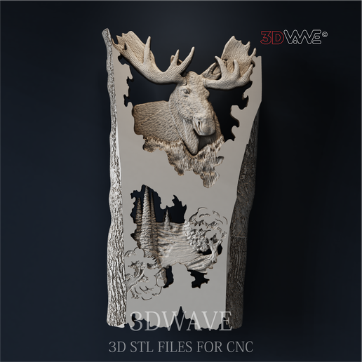 📁 ELK 3d stl file for CNC・ STL File for CNC machining - Laser cutting・Cults
