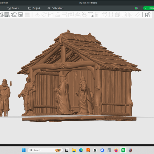 🎄 Classic Christmas nativity scene complete with Barn, Mary, Joseph ...