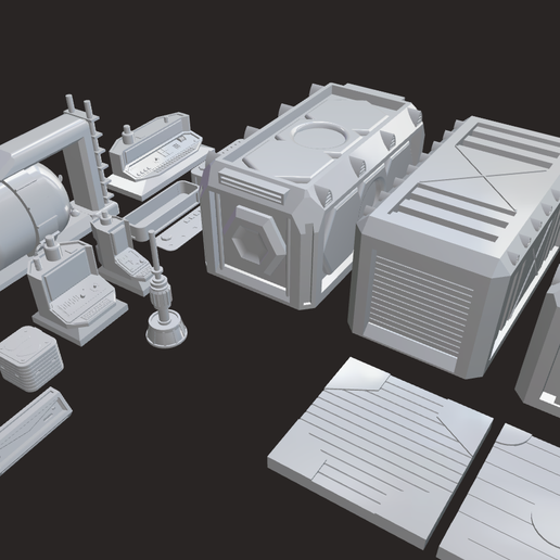 🛷 Sci Fi Scatter Pack MEGA Pack! 22 MODELS!・ STL File for 3D printing・Cults
