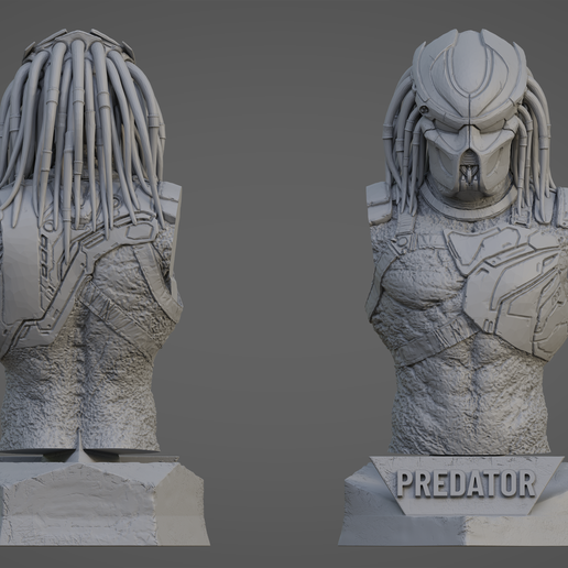 👤 PREDATOR ULTRA-DETAILED SUPPORT-FREE BUST 3D MODEL・Free STL File for ...