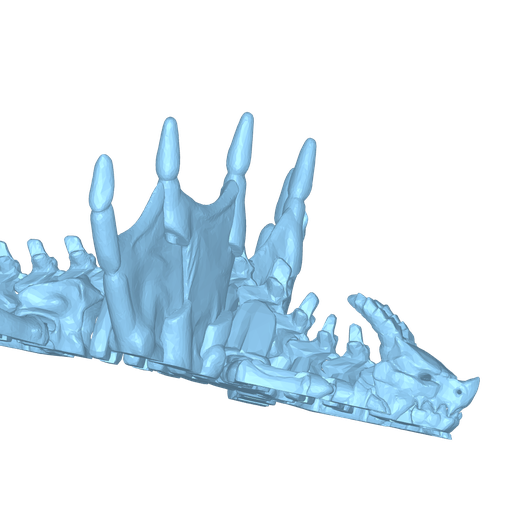 🐉 Articulated Dragon Skeleton 3D Print Model.・ STL File for 3D printing ...