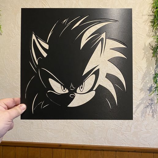 DXF file Sonic - 2D Silhouette 👤 ・3D printing idea to download・Cults