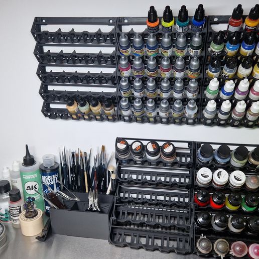 3D printed Easy Hobby Paint Shelves • made with Elegoo Neptune 4 Plus・Cults