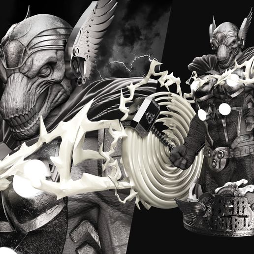 👤 Wicked Marvel Beta Ray Bill Bust: Tested and ready for 3d printing ...