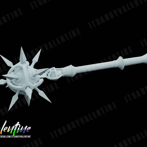 🩸 Blood of Lathander Mace - Baldur's Gate 3・ 3D File for ・Cults