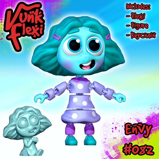 🗝️ Disneys Inside Out Character Bundle MultiColor Flexi Print-In-Place ...