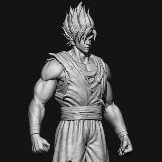 STL file GOKU super saiyan v2 - Dragonball Super 🐉 ・3D print model to ...