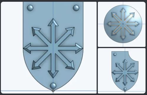 🛡️ Chaos pauldron/shoulder shield, epaulette, tilting shield・Free STL ...