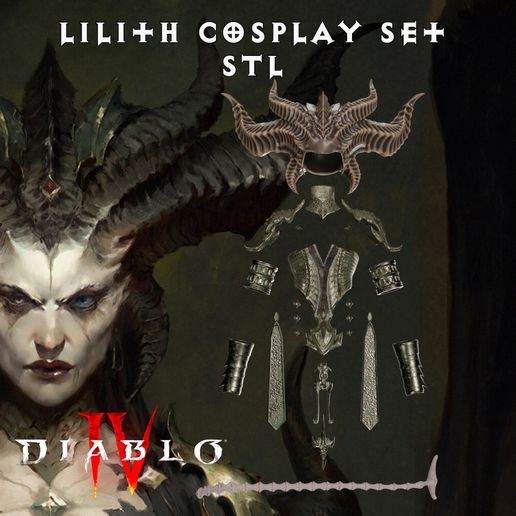 arquivo 3D Lilith Diablo Cosplay Set 🎨 ・design para impressora 3D para download・Cults