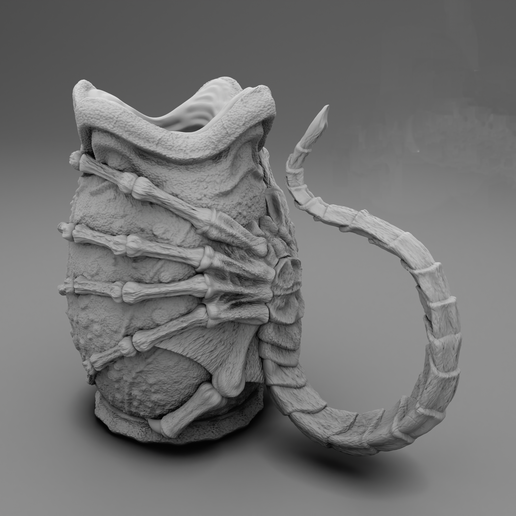🎲 Dice Mug - Alien Egg・ STL File for 3D printing・Cults