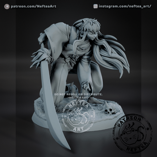 👾 Inuyasha・ 3D File for 3D printing・Cults