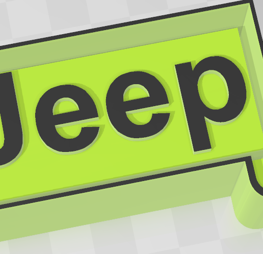 👽 Jeep word・ 3D File for 3D printing・Cults
