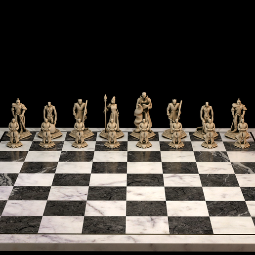 ♟️ Knight Chess Set Medieval Armor Chivalry 3D Printable STL・ STL File ...