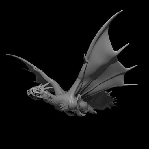 Free STL file Gold Dragon - Flying! 🐉 ・3D printing template to download ...