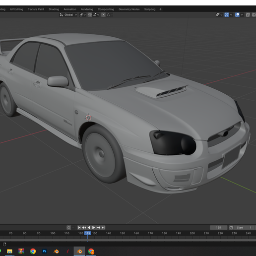 🚗 SUBARU IMPREZA WRX-STI・ OBJ File for 3D printing・Cults