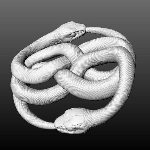 🐍 Auryn Gold Snakes Pendant Medallion from the never ending・ STL File ...