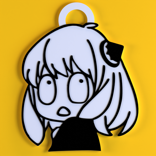 STL file anime keychain Spy x Family Ania keychains 🗝️ ・3D print model ...