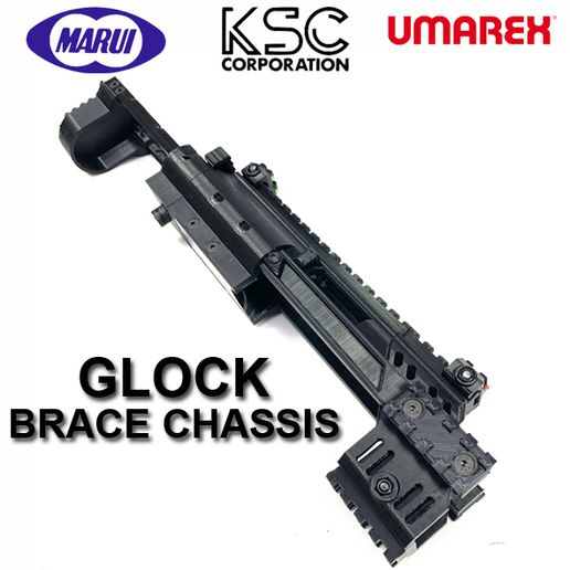 🔫 Airsoft Glock Brace Chassis Stock Carbine Kit Glock 17 Glock 19 Glock ...