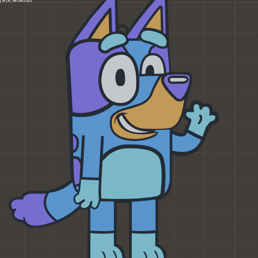 STL file BLUEY KEYCHAIN 🗝️ ・3D printable model to download・Cults