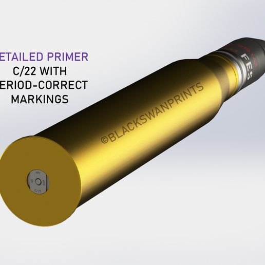 🪖 WW2 German 7.5cm KwK 42 Panther Tank Cannon Shell・ 3D File for 3D ...