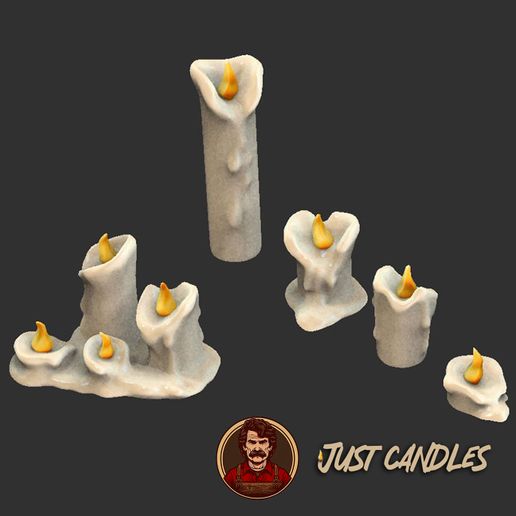 🆓 Candles Pack, Free pack・Free STL File for 3D printing・Cults