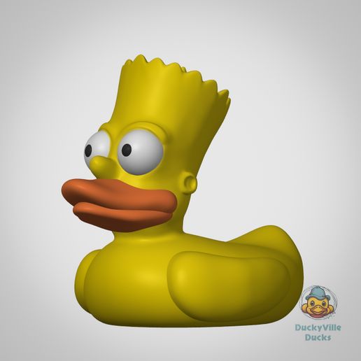🦆 Bart Simpson Duck・ STL File for 3D printing・Cults