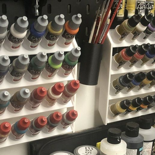 🎨 Vallejo Paint Stand for IKEA SKADIS・Free STL File for 3D printing・Cults