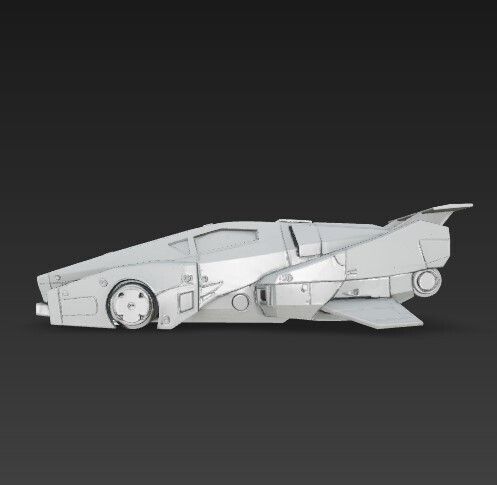 🚗 3D Printable Sci-Fi Racing Hover Car Model – Futuristic Speed Machine ...