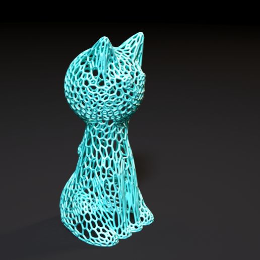 3D file Cat Voronoi 🐱 ・3D print model to download・Cults