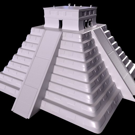 🏞 Mayan Pyramid・ STL File for 3D printing・Cults