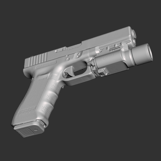 STL file Glock 17 Gen4 Surefire X300A Real Size Scan 3D Gun Mold 🔫 ...