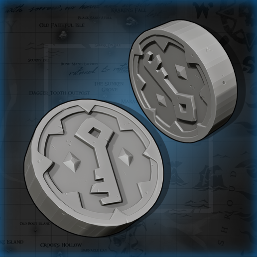 Fichier STL Sea of Thieves Gold Hoarder Coin Modèle imprimé en 3D 🪙 ...