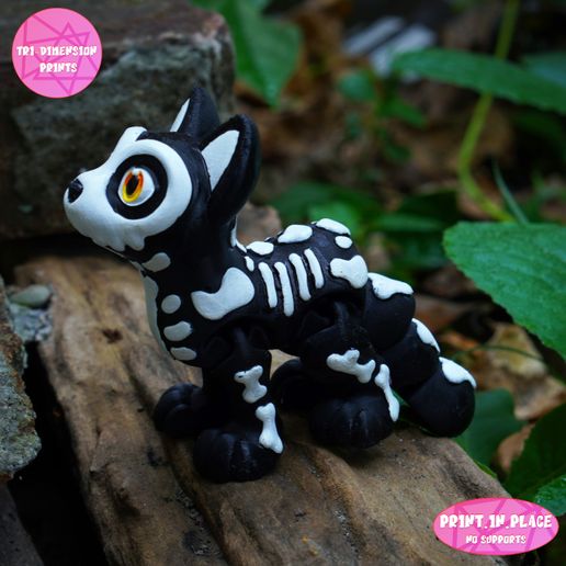 👻 Print In Place Flexi Ghost Cat Articulated・ STL File for 3D printing ...