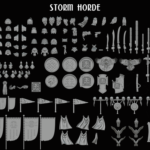 🛰 Storm Horde Digital Download STL Pack・ 3D File for 3D printing・Cults