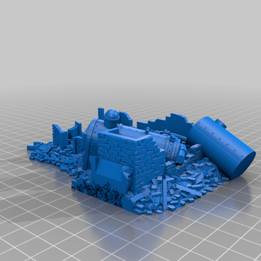 🧑‍🏭 15mm WW1/WW2 Factory ruins version 2・Free STL File for 3D printing ...