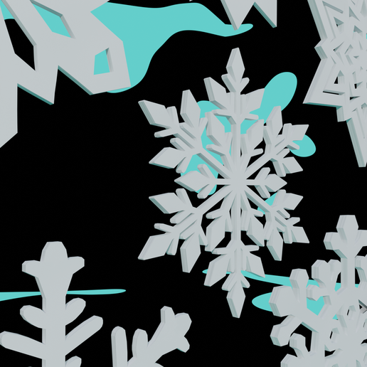 STL file Snowflake collection snow ️ (OBJ)・3D printable model to ...