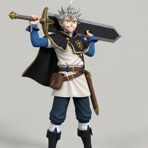 ☘️ ASTA - BLACK CLOVER・ STL File for 3D printing・Cults