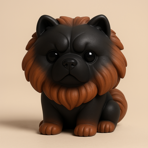 👾 Fluffy Sentinel – Chibi Chow Chow・Archivo STL para Impresión 3D・Cults