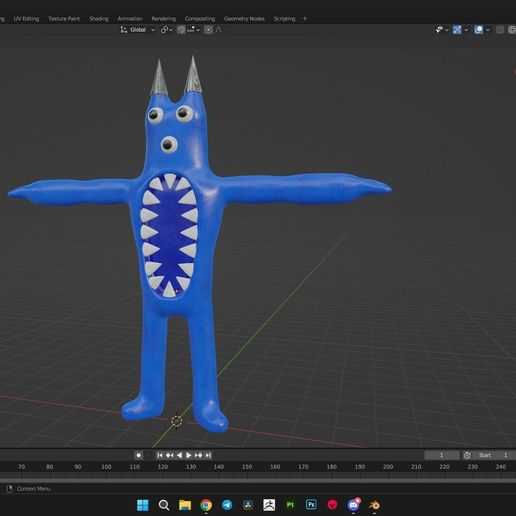 🎲 GARTEN OF BANBAN 4 - BLUE GUY・ OBJ File for ・Cults