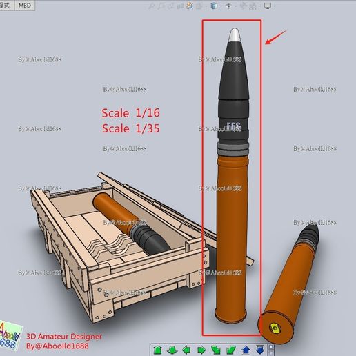 🐅 Tiger tank Ammo_A.(STL-35-16)・ 3D File for 3D printing・Cults