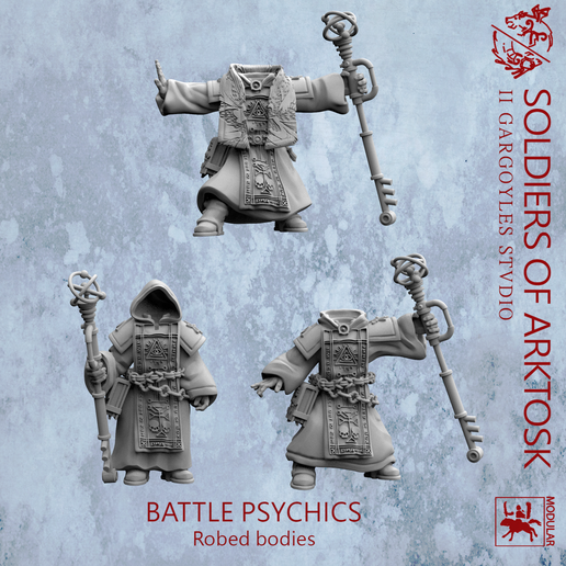 ⛪️ Soldiers of Arktosk - Battle Psychics・ 3D File for ・Cults
