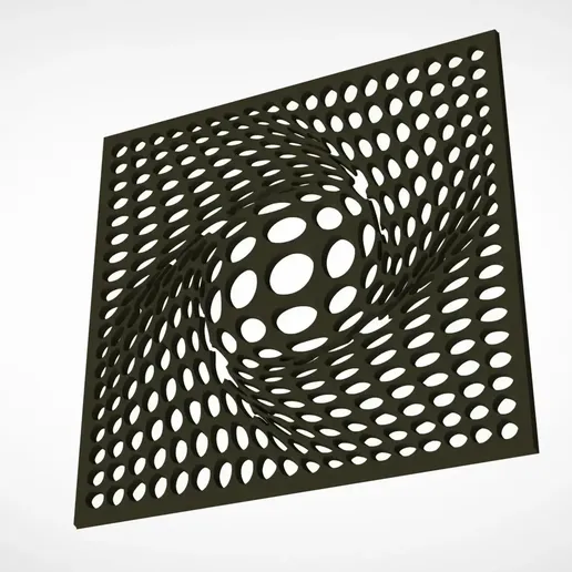 🎨 Wall Panel Decor "Optical illusion" modern art dxf, svg,stl,eps for ...