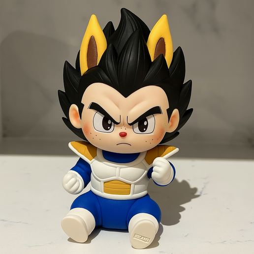 🗿 Labubu Vegeta Saiyan Style - Chibi STL collectible figurine・Free STL ...
