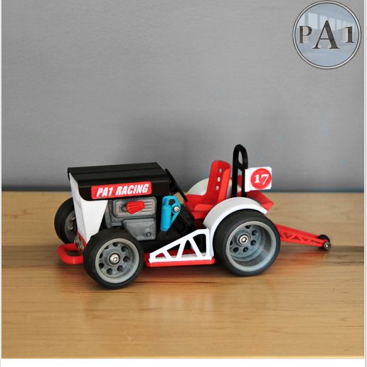 🚜 Tractor/Lawnmower dragster with functionnal steering!!・ STL File for ...