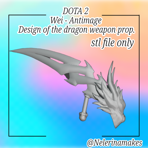 STL file Wei - Antimage DOTA2 offhand weapon prop 🔫 ・3D print object to ...