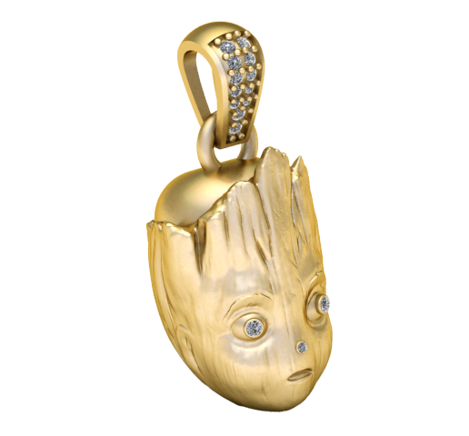 STL file GROOT FACE PENDANT 3D PRINTABLE MODEL 📌 (OBJ)・3D printing idea ...
